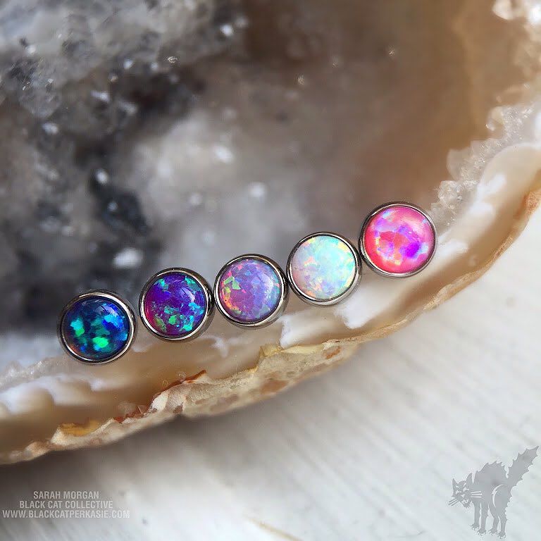 Threaded Opal Ends by Anatometal and Our New Piercer at Black Cat ...